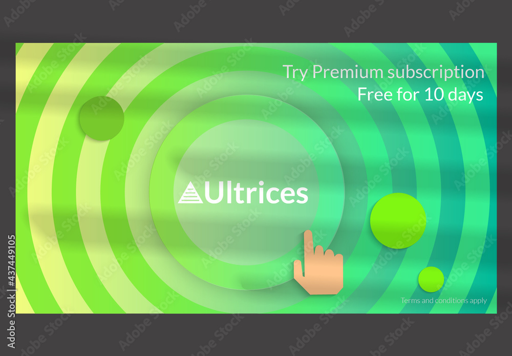 Slideshow Ad Layout with Vanishing Gradient and Paper Cut Shapes Stock ...