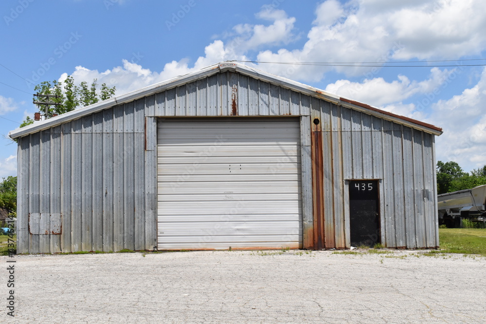Old Metal Building Stock Photo | Adobe Stock