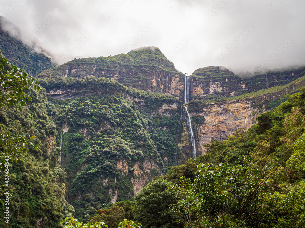 Catarata de Gocta, one of the highest waterfalls in the world Stock ...