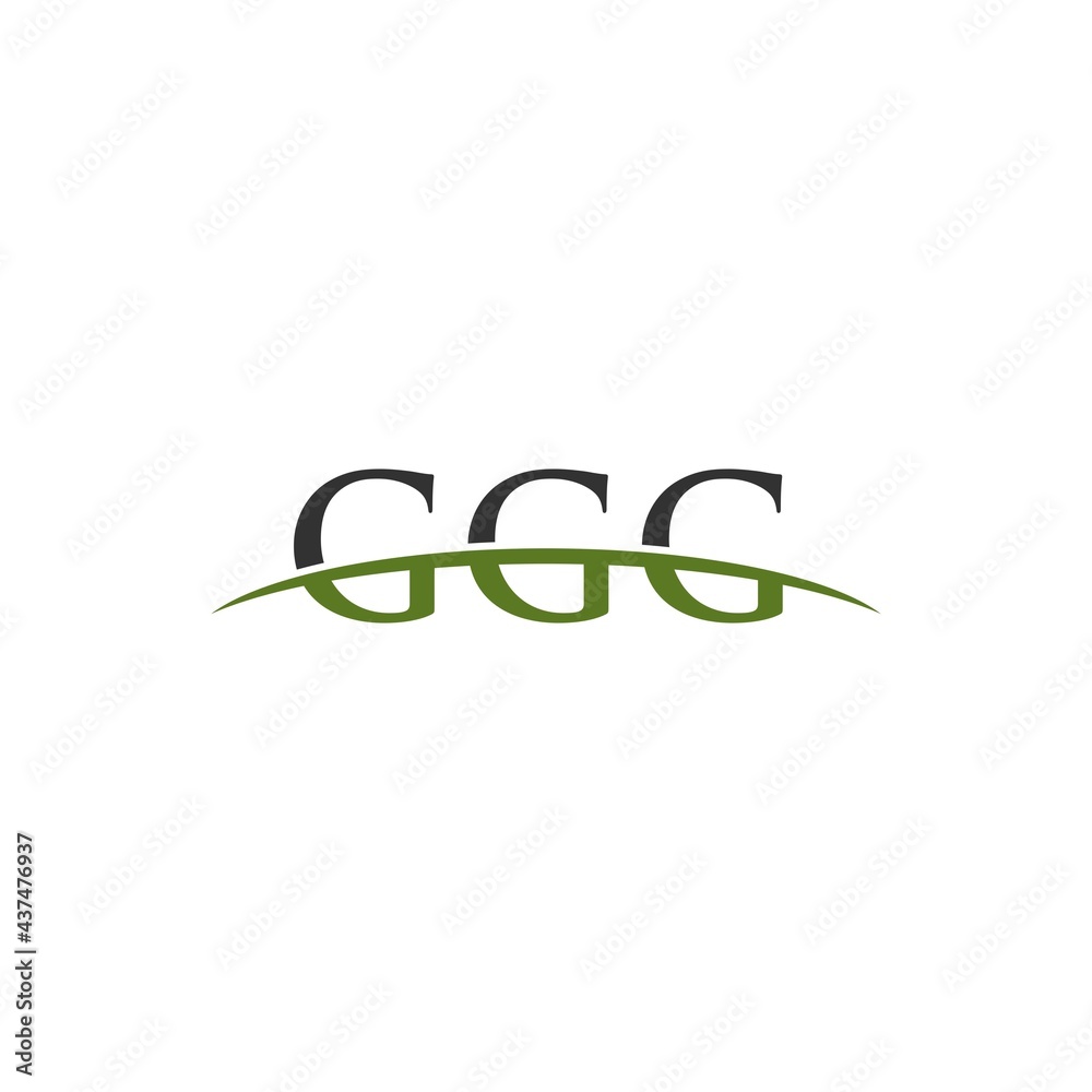 GGG initial swoosh horizon, letter logo designs corporate inspiration ...