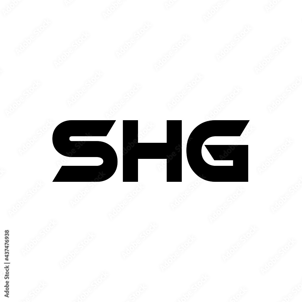SHG letter logo design with white background in illustrator, vector ...