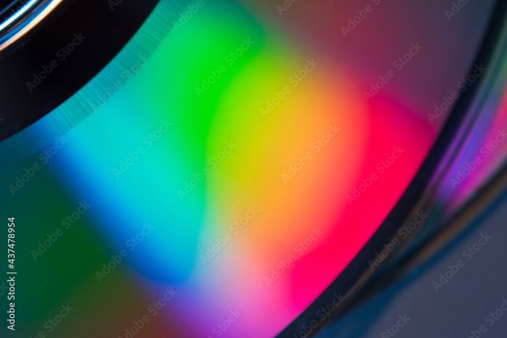 Foto Stock Abstract photo of the reflection of the bottom of a CD ...