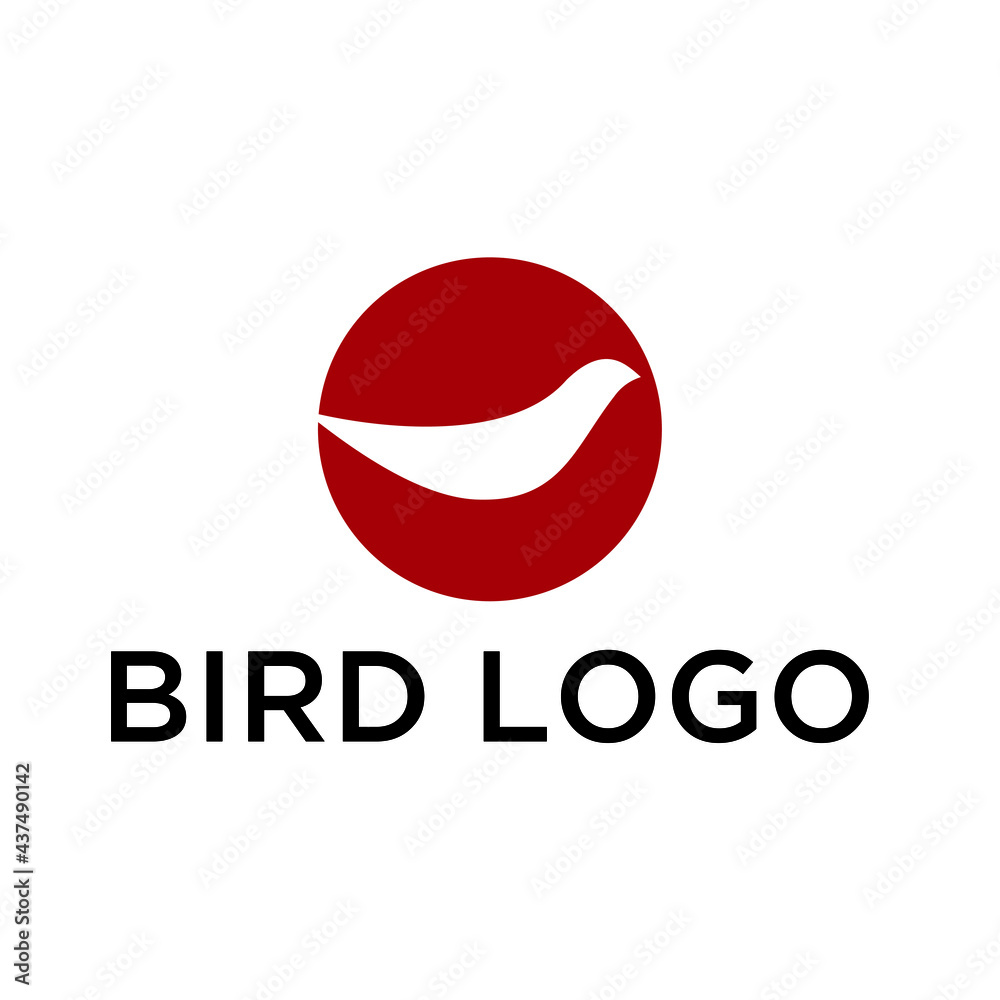 abstract and simple bird logo design vector Stock Vector | Adobe Stock