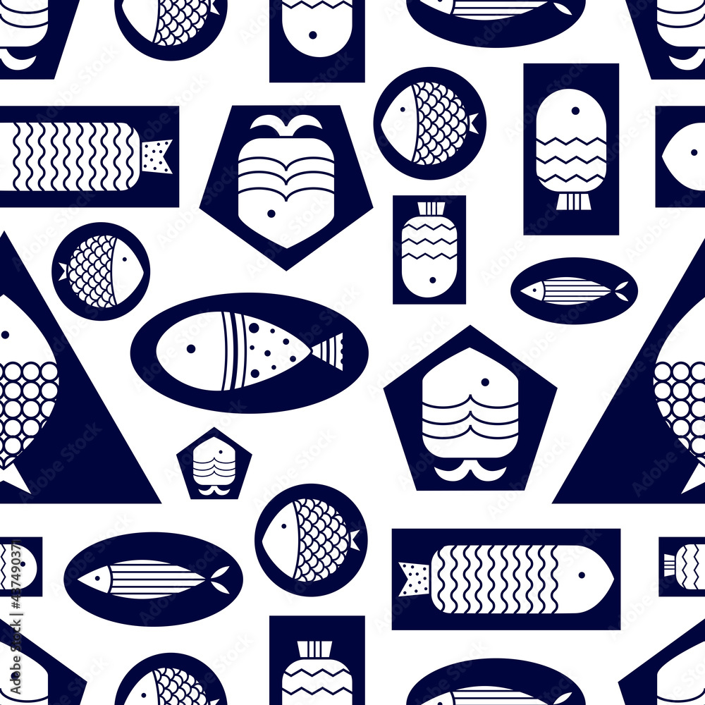 Cute fish. Kids background. Seamless pattern. Can be used in textile ...