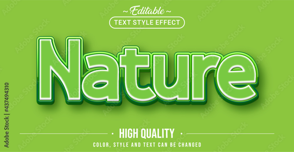 Editable text style effect - Nature text style theme. Graphic Design ...