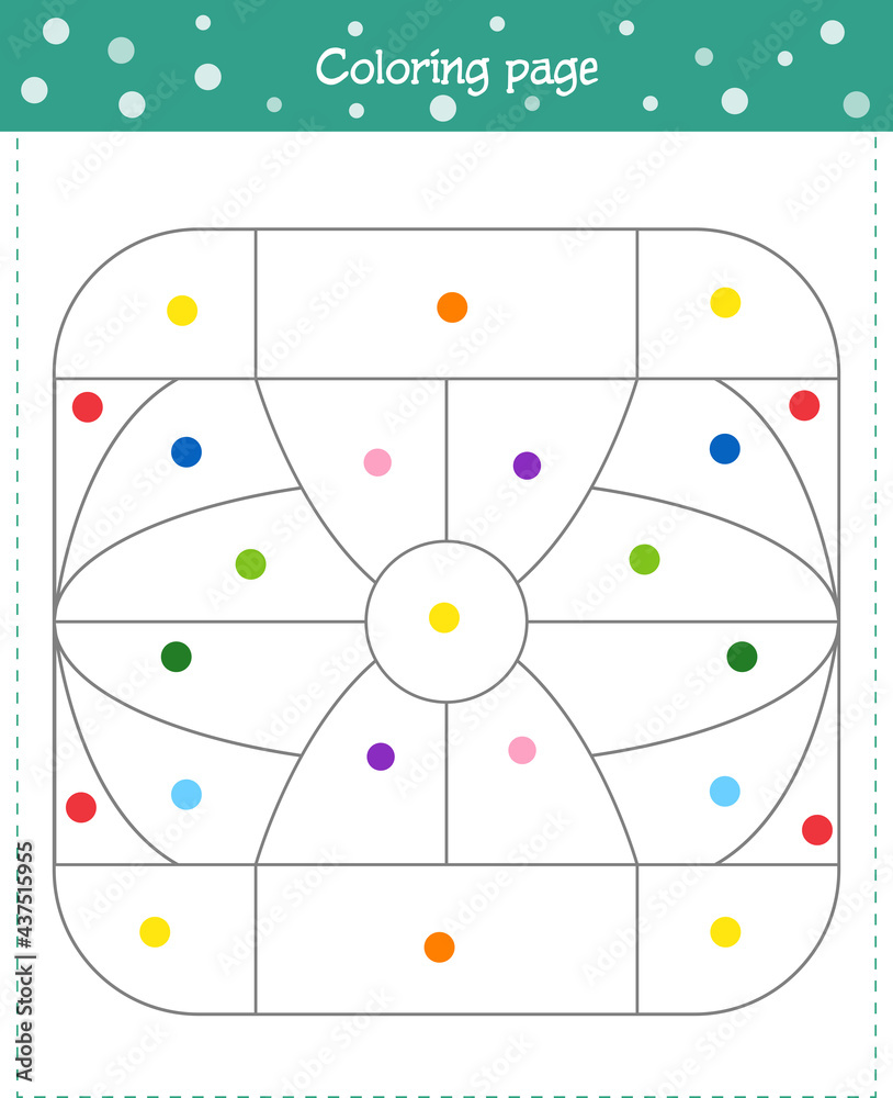 Coloring pages for kids. Color in with the color shown in the picture ...