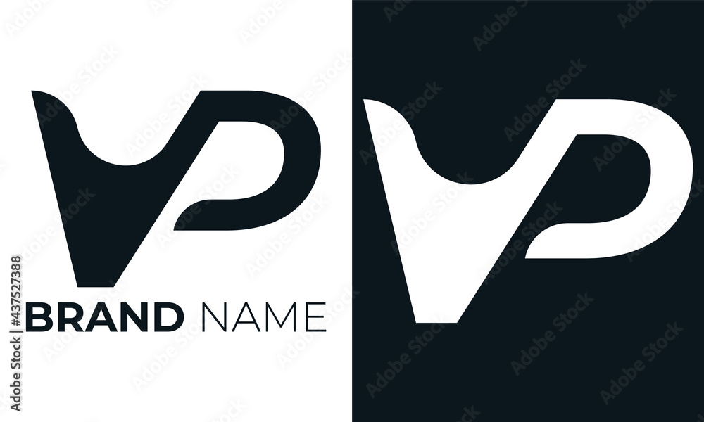 Initial letter vp logo vector design template. Creative modern trendy v ...