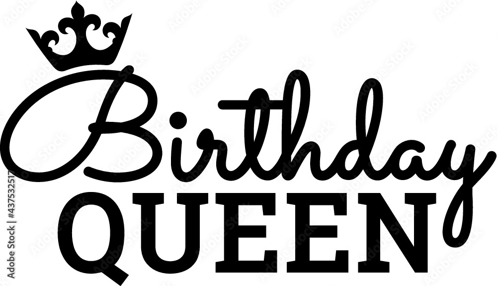 Vector illustration of the birthday girl sign Stock Vector | Adobe Stock