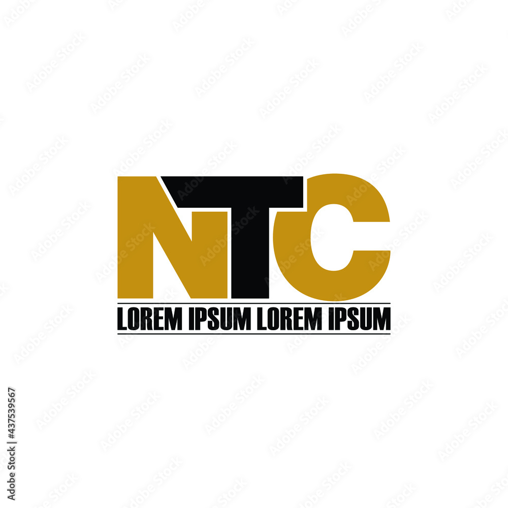 NTC letter monogram logo design vector Stock Vector | Adobe Stock