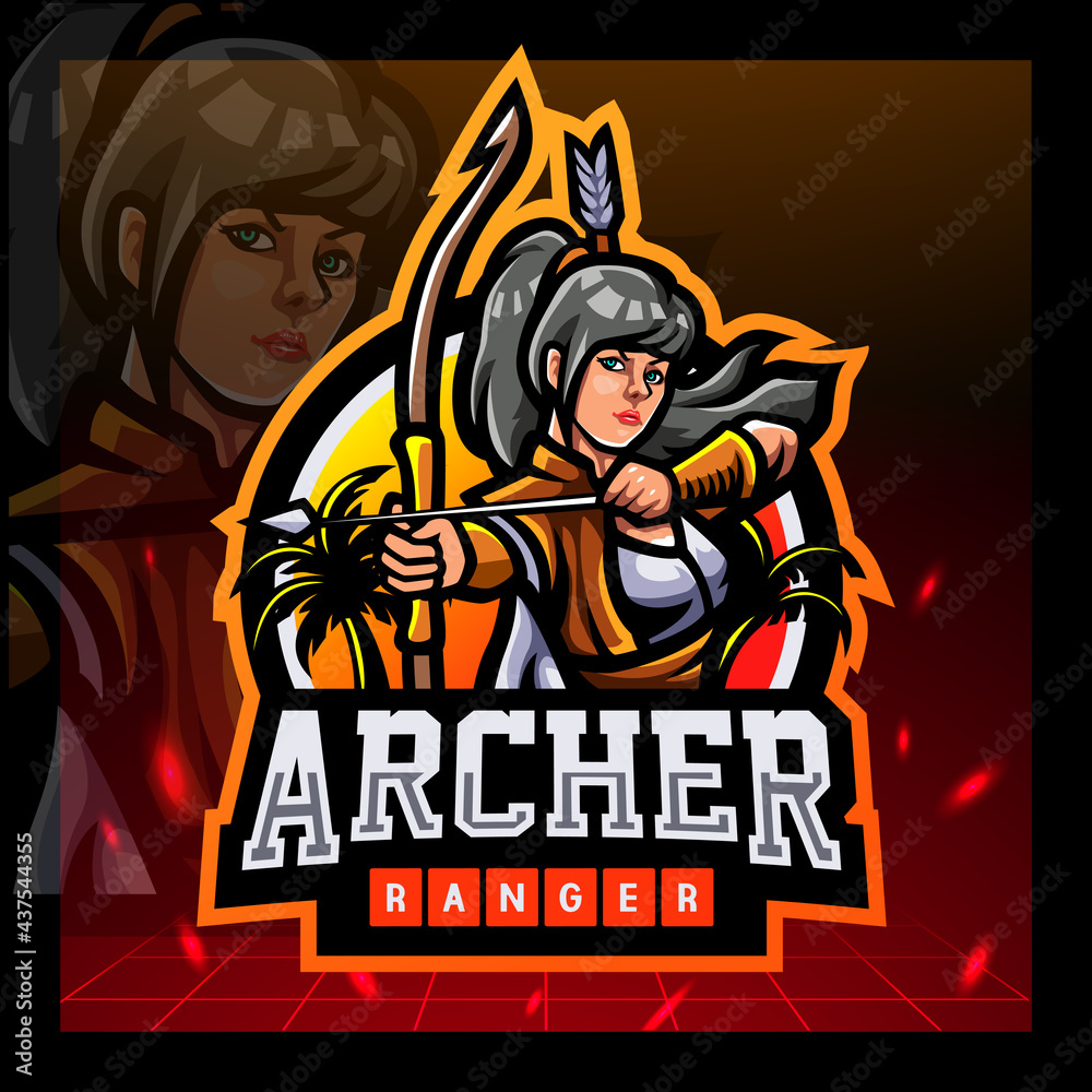 Archer mascot. esport logo design Stock Vector | Adobe Stock