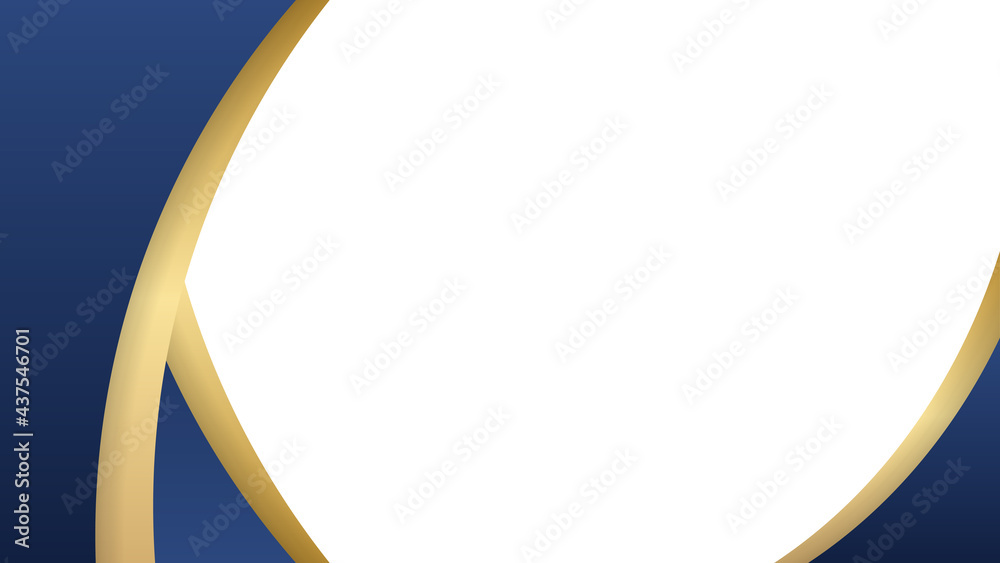 Abstract background blue and gold color with wavy decoration for ...