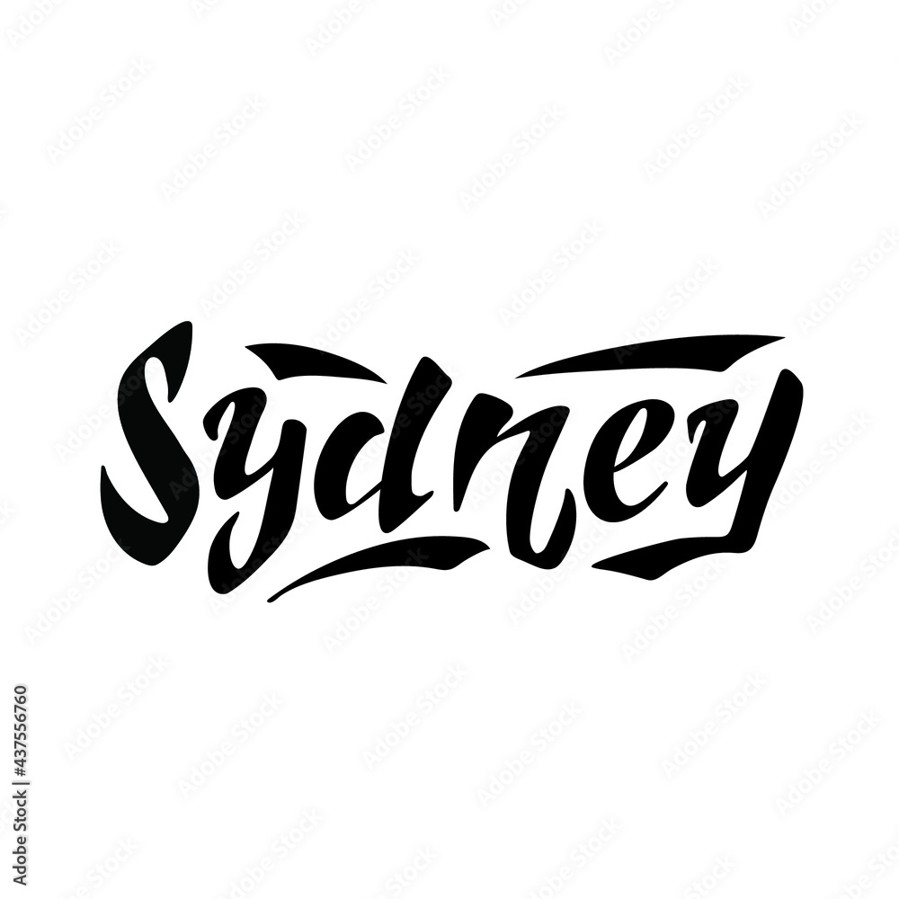 Sydney designed logo, the digital handwritten title for postcards ...