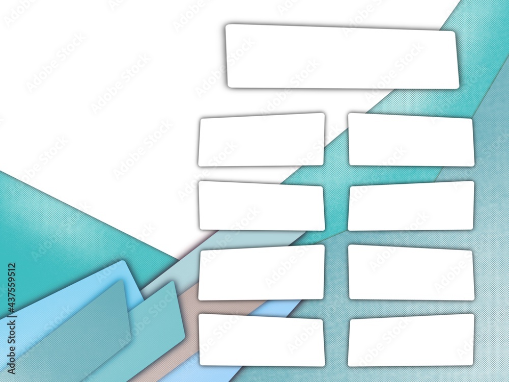 Mind mapping map choices button on polygonal square shape, isolated ...