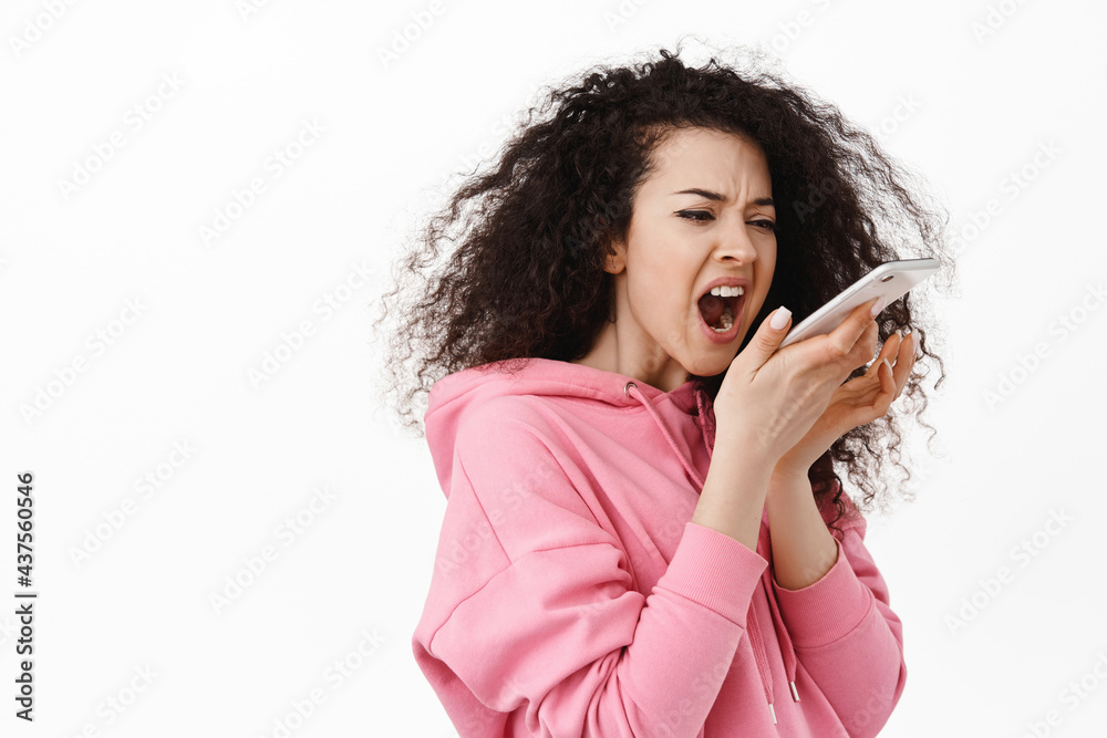 Woman Screaming At Phone