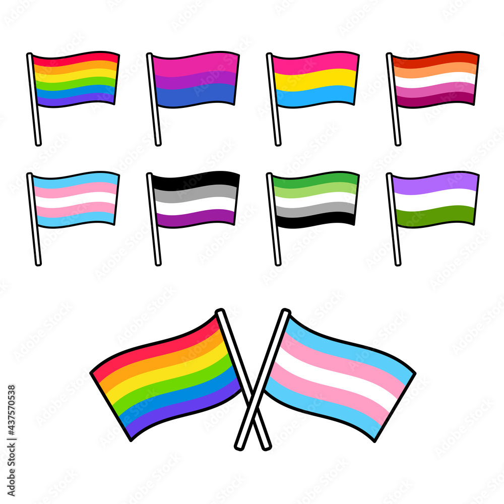 LGBT pride flags set Stock Vector | Adobe Stock