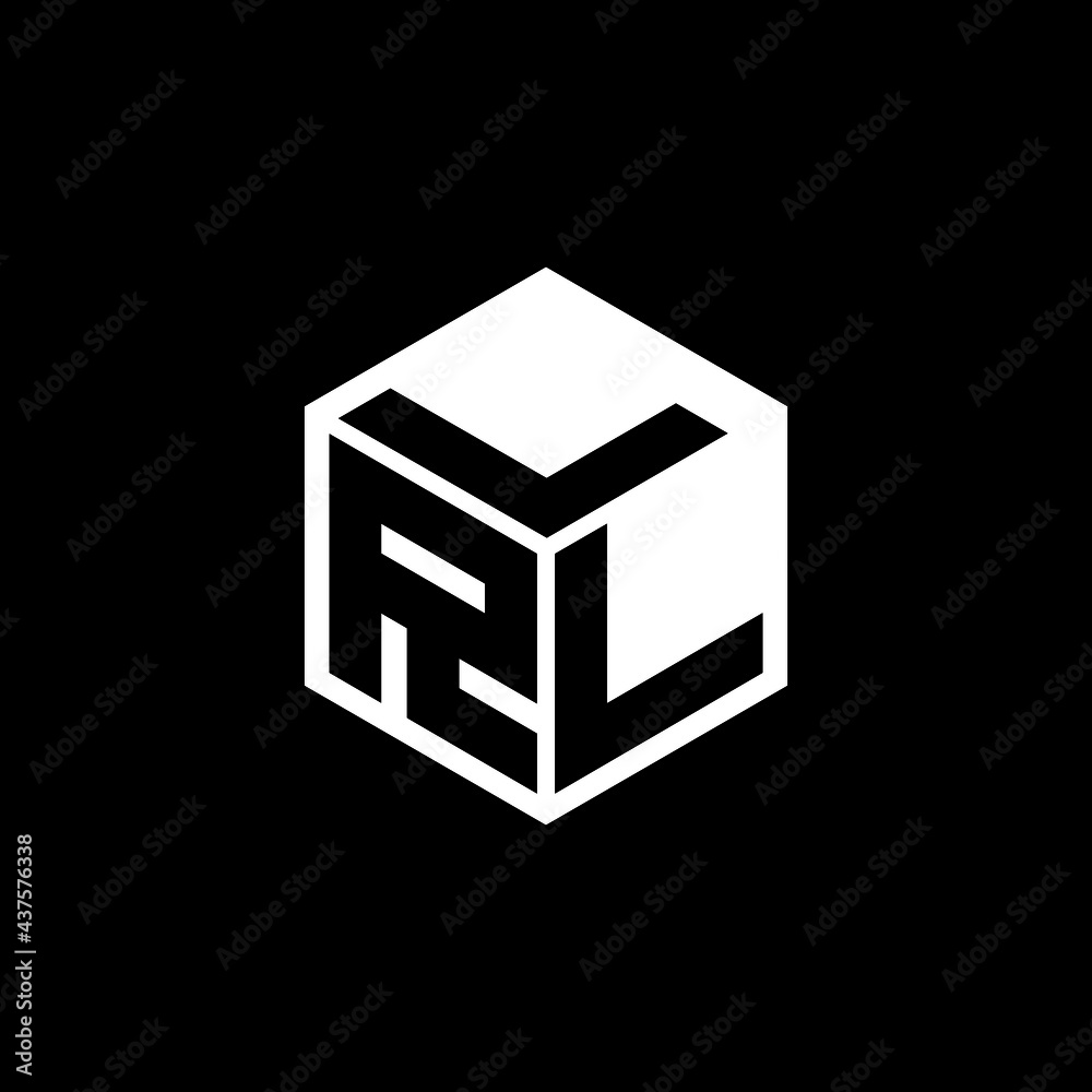 RLL letter logo design with black background in illustrator, vector ...