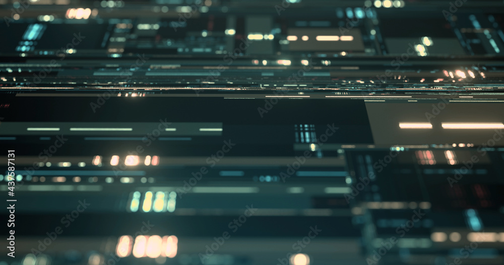 Abstract tech geometric motion background. Light String Patterns and ...