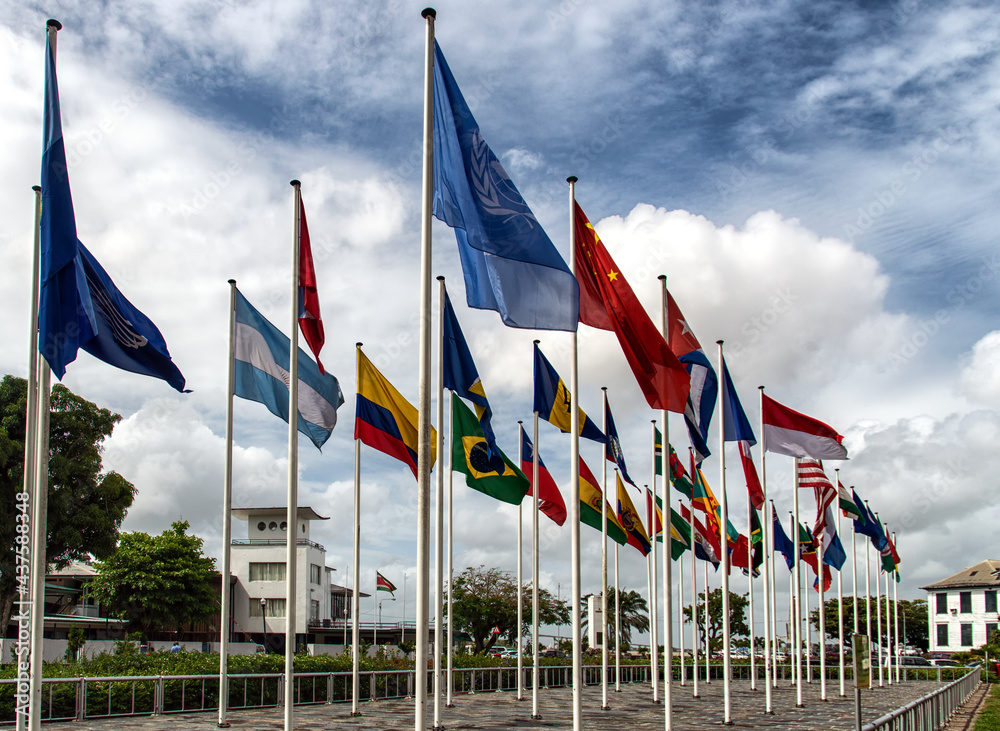 flags of the Caribbean Community and Common Market (CARICOM ...
