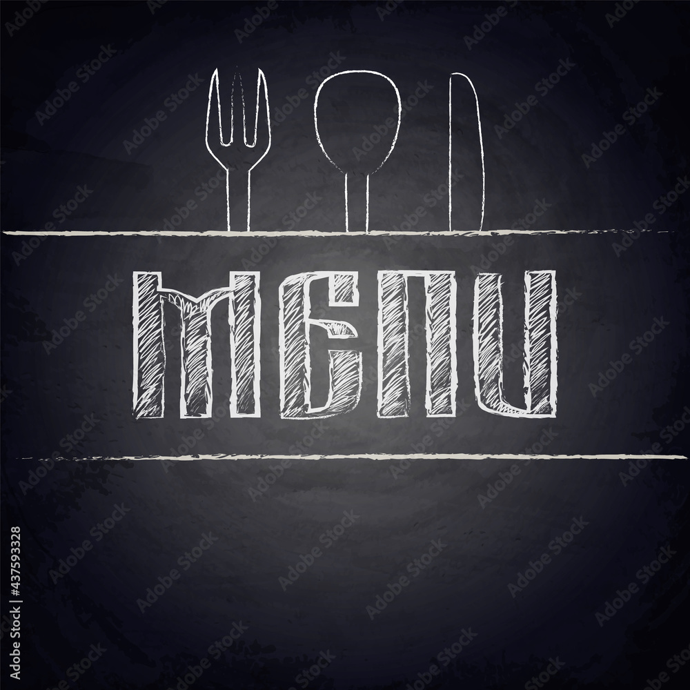 Chalkboard blackboard background for restaurant menu design Stock ...