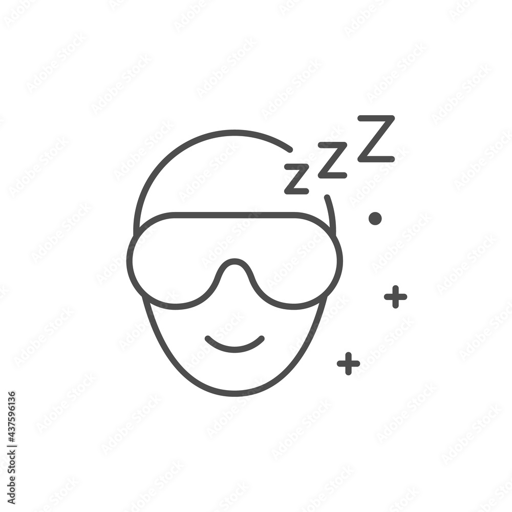 Sleeping person line outline icon Stock Vector | Adobe Stock