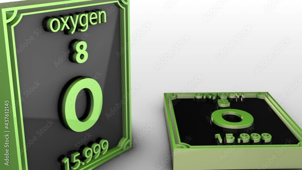 Vidéo Stock Periodic Table Of Elements - Oxygen - O - 3d animation ...