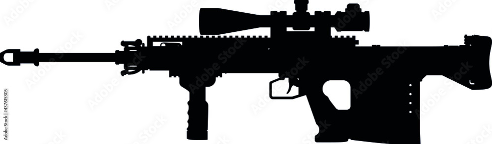 Vetor do Stock: anti materiel rifle, GM6 Caliber 50 BMG with a ...
