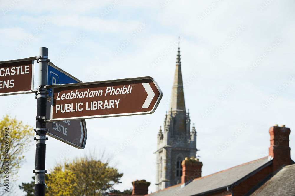 Modern street sign. Urban concept and road traffic directions in ...