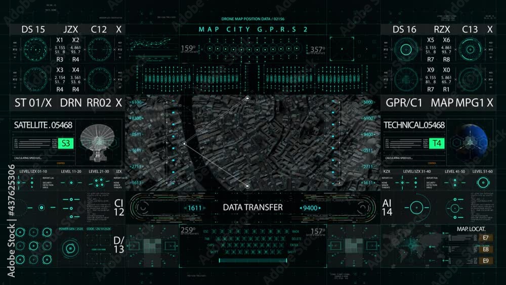 World map HUD interface display Stock Video | Adobe Stock