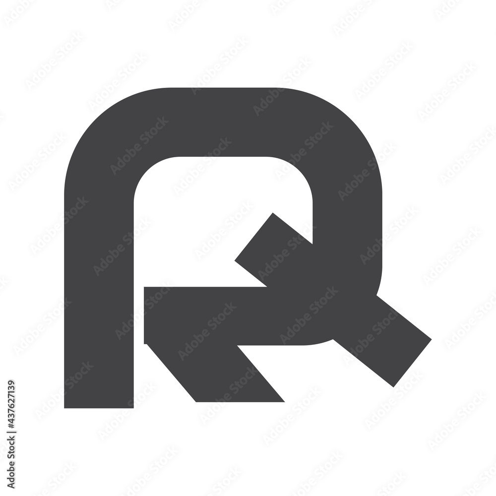Initial letter qr logo or rq logo vector design template Stock Vector ...
