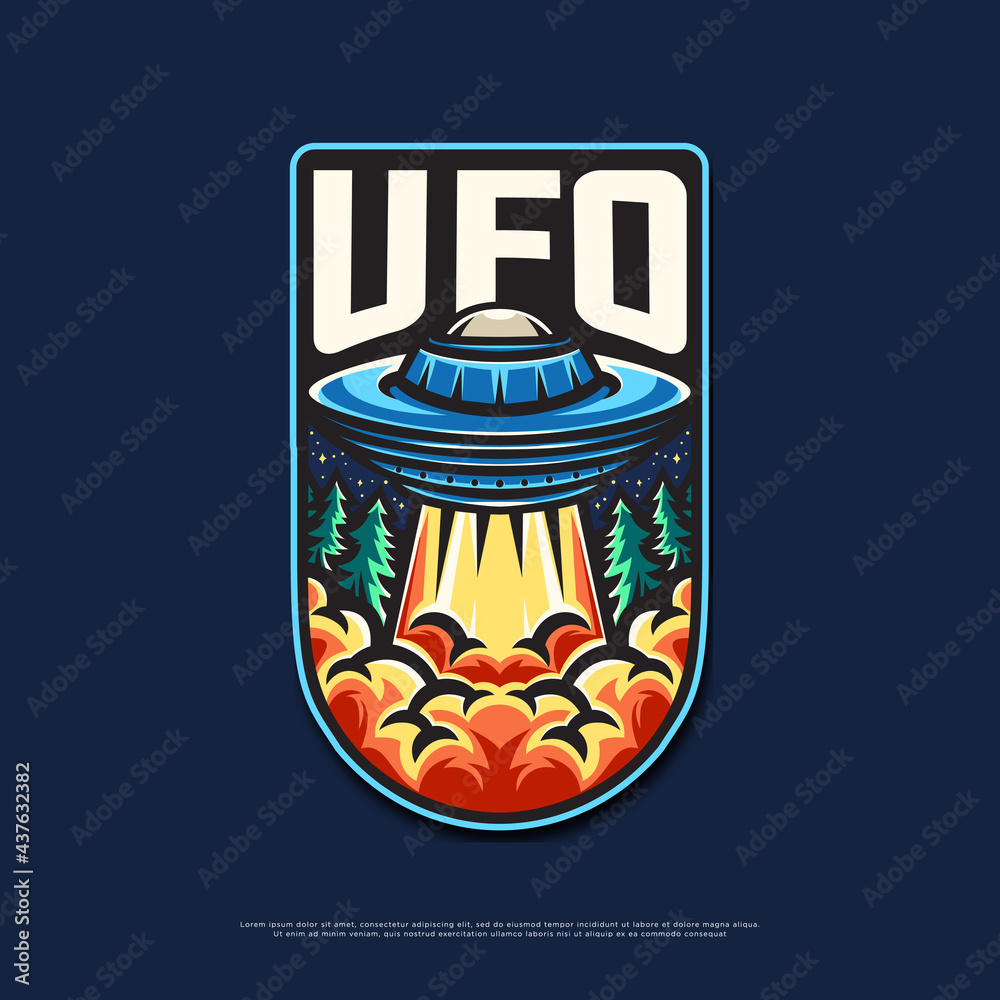 Ufo Mascot Logo Design Stock Vector | Adobe Stock