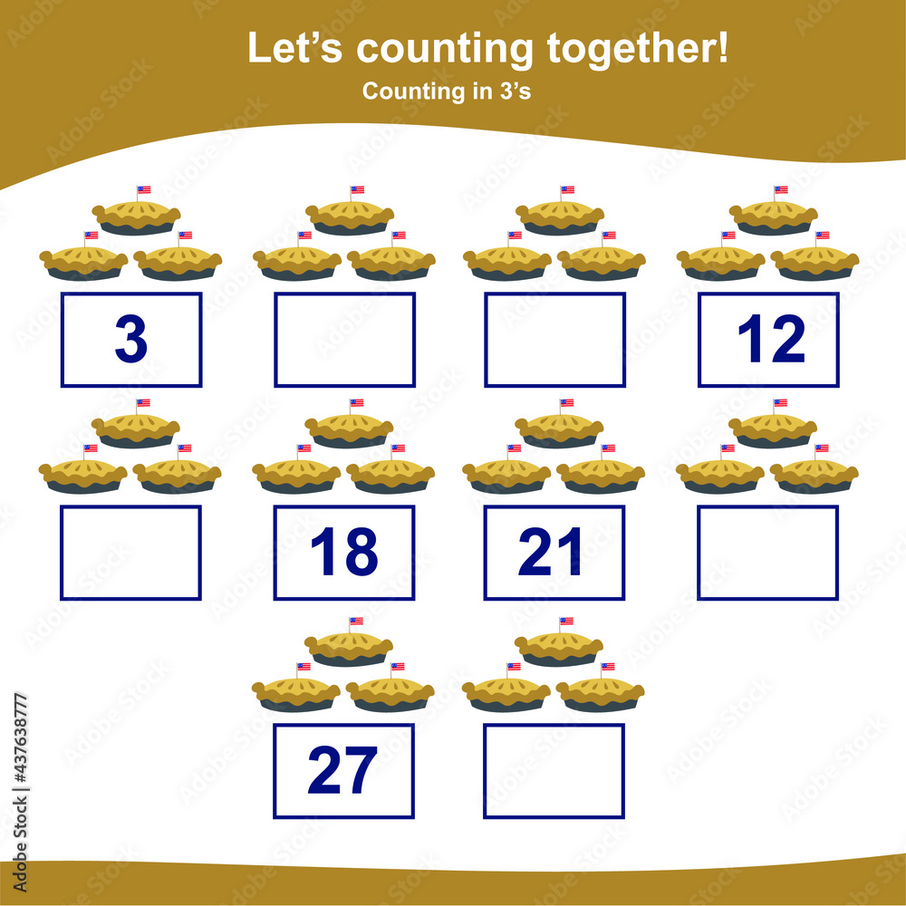 American Independence Day counting game for Preschool Children. This ...