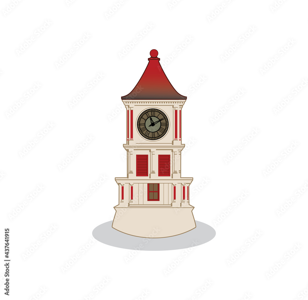 Iconic clock tower design illustration vector eps format , suitable for ...