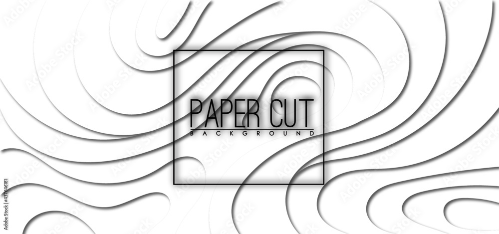 abstract paper wave layer cut background. Paper art style of cover ...