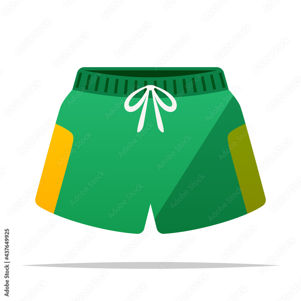 Green swim trunks vector isolated illustration Stock Vector | Adobe Stock