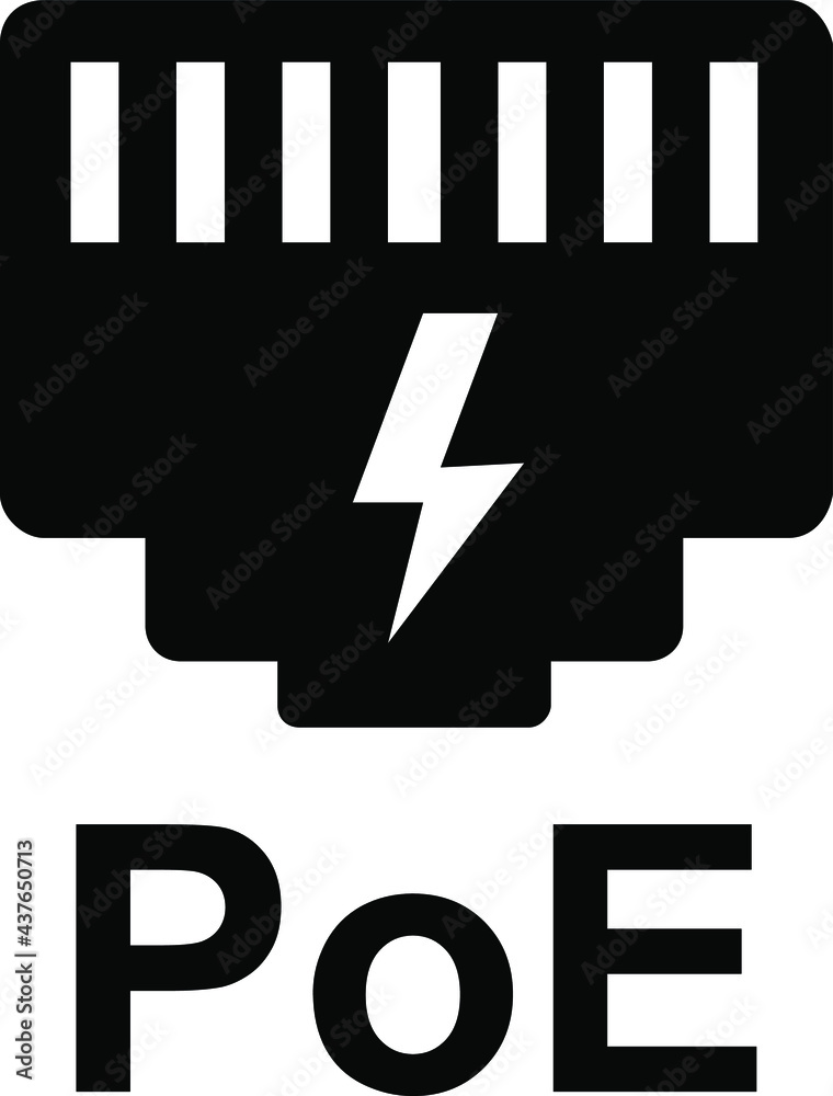 Ethernet icon vector. PoE WAN sign. Stock Vector | Adobe Stock