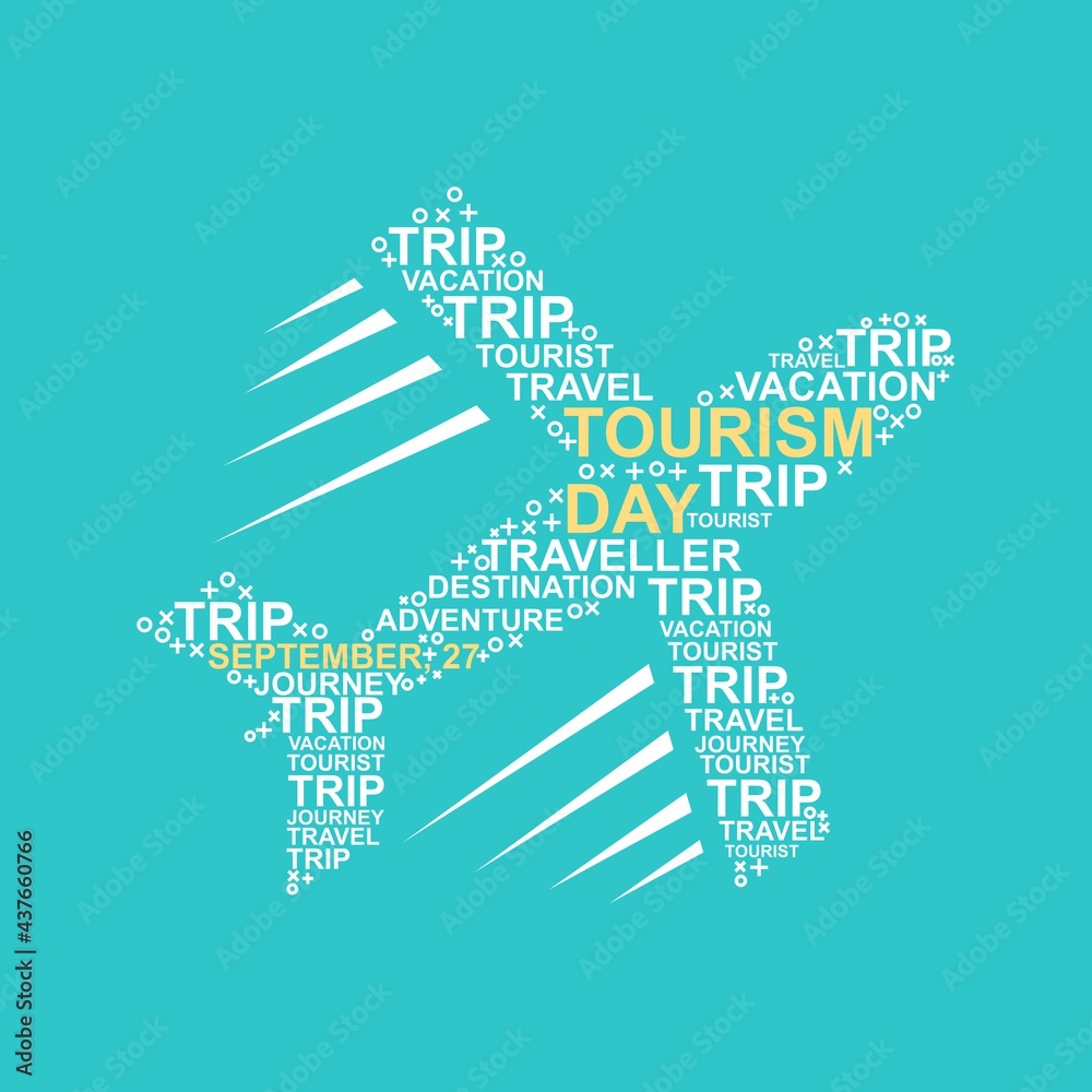 Travel and tourism typography illustration. Easy to edit with vector ...