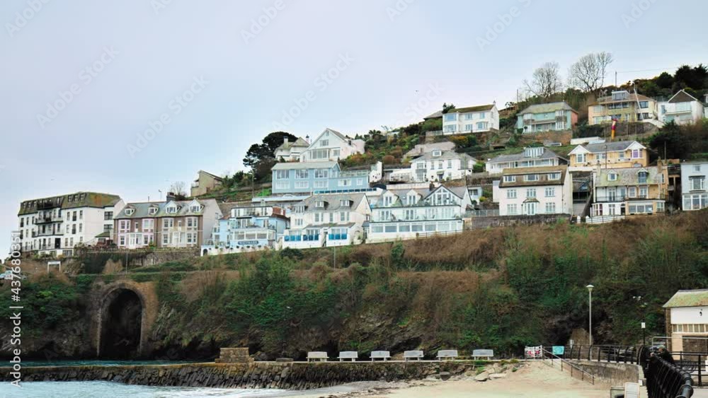 Looe Beach - South East Cornwall in 4K. Looe - coastal town and civil ...