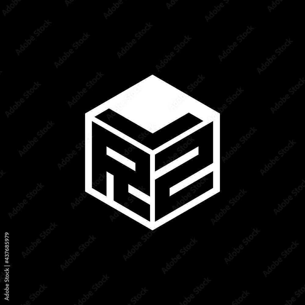 RZL letter logo design with black background in illustrator, vector ...