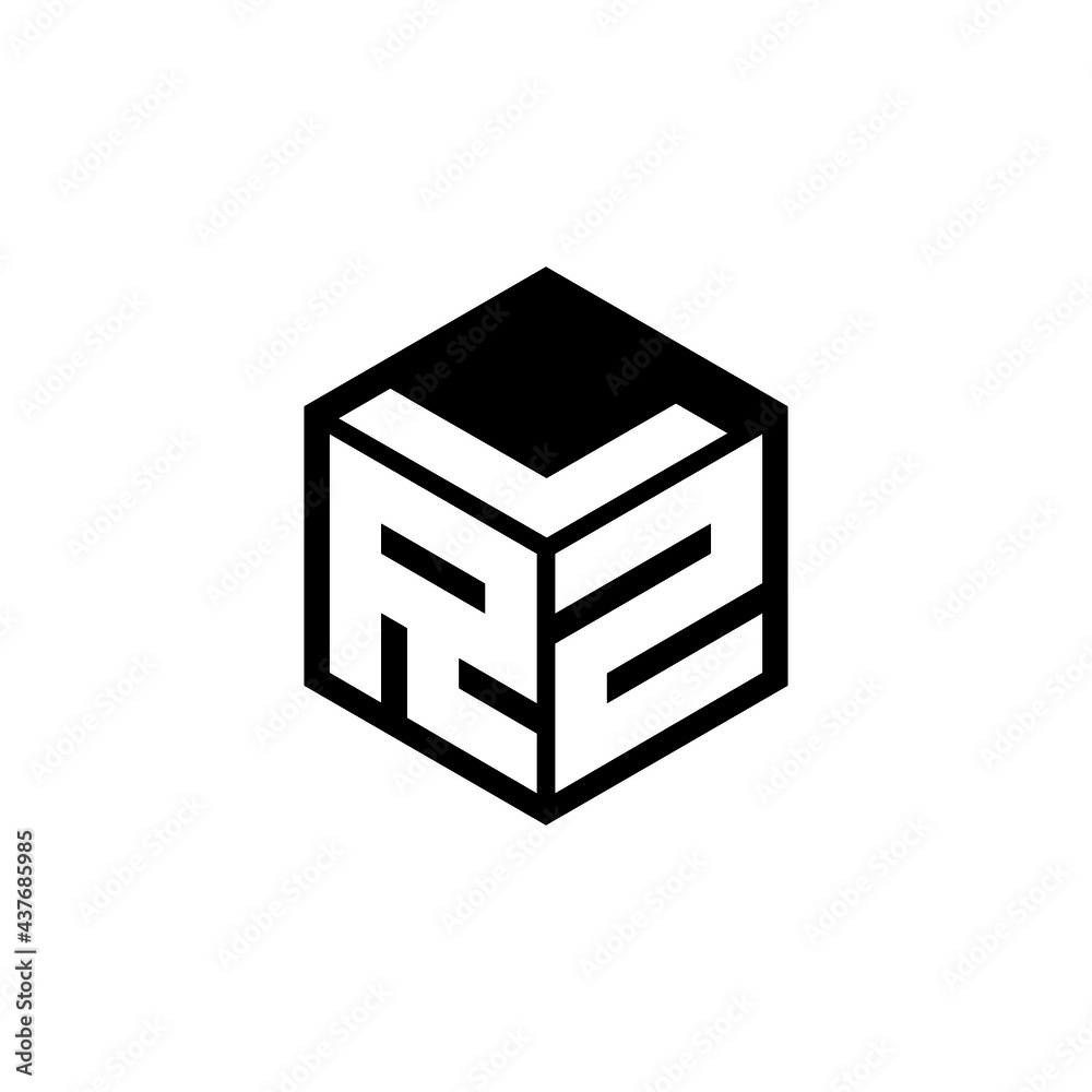 Vecteur Stock RZL letter logo design with white background in ...