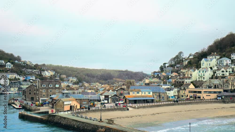 Looe Beach - South East Cornwall in 4K. Looe - coastal town and civil ...
