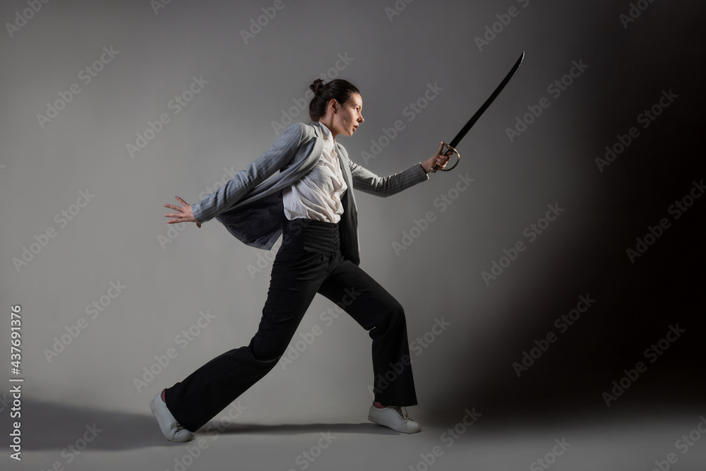 Fighting the invisible enemy in work and career, concept. To overcome ...