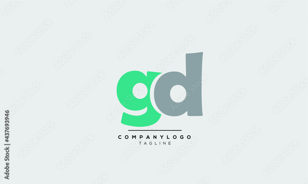 Alphabet letters Initials Monogram logo GD, GD INITIAL, GD letter Stock ...