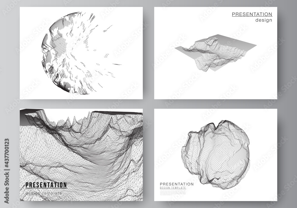 Vector layout of presentation slides design business templates ...