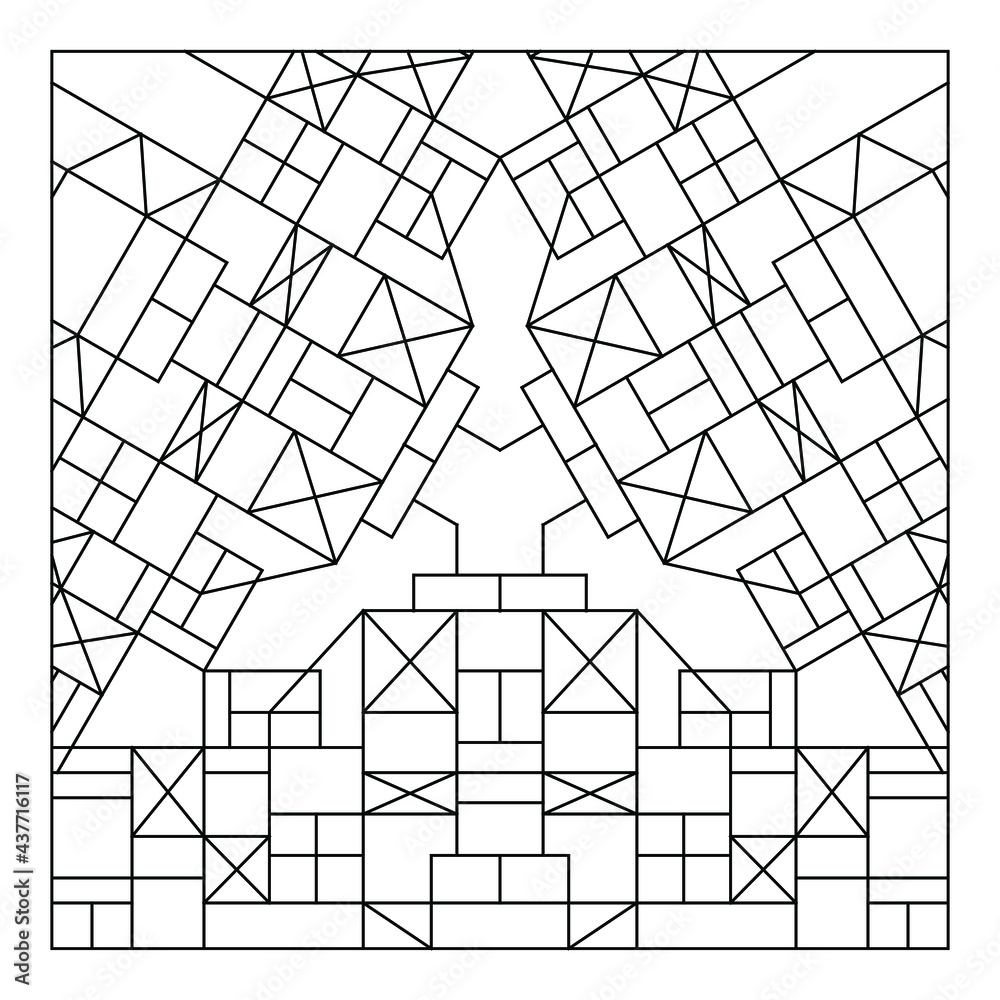 Tile Pattern Triangular Coloring Page Fun coloring pages for adults ...