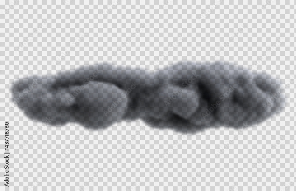 Realistic overcast rain cloud isolated on transparent background ...