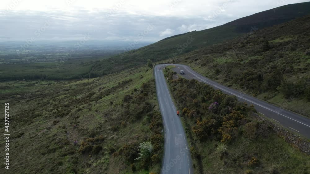 The Vee Pass, a v-shaped turn on the road leading to a gap in the ...