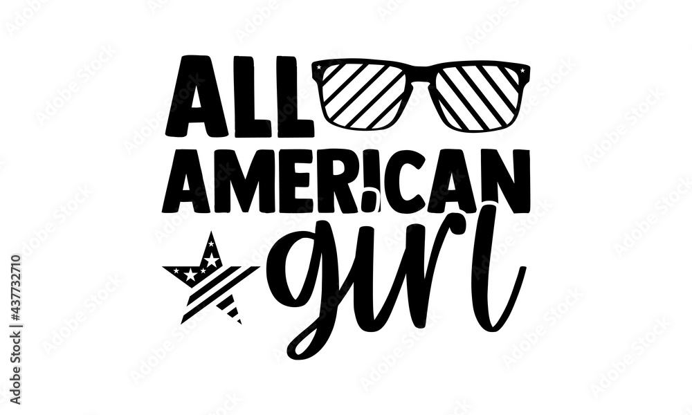 All American girl - all american t shirts design, Hand drawn lettering ...