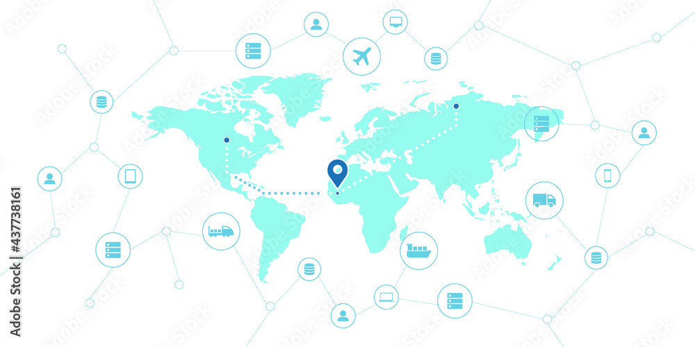 Shipment diagram vector illustration Stock Vector | Adobe Stock