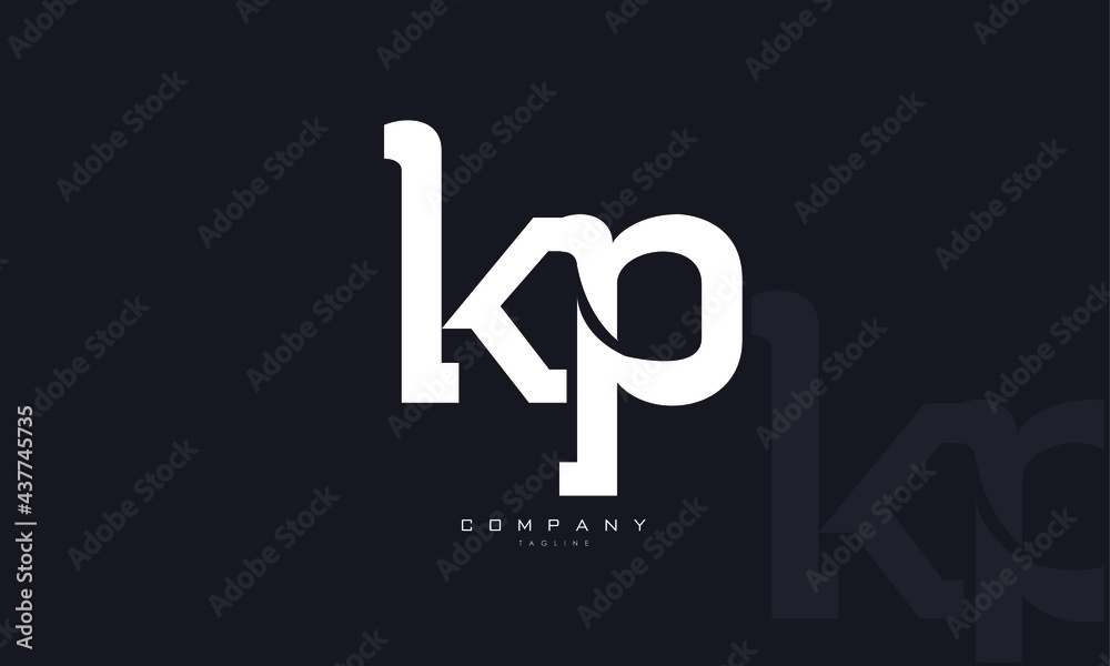 Alphabet letters Initials Monogram logo KP, PK, K and P Stock Vector | Adobe Stock