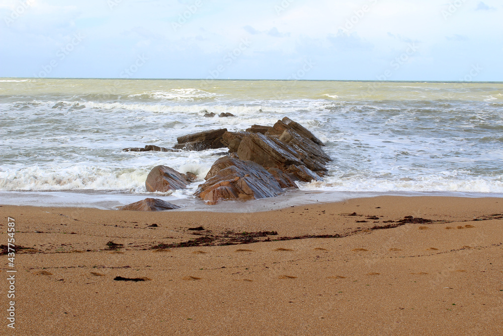 Plage du Veillon / Vendée ,Talmont-Saint-Hilaire, Stock Photo | Adobe Stock